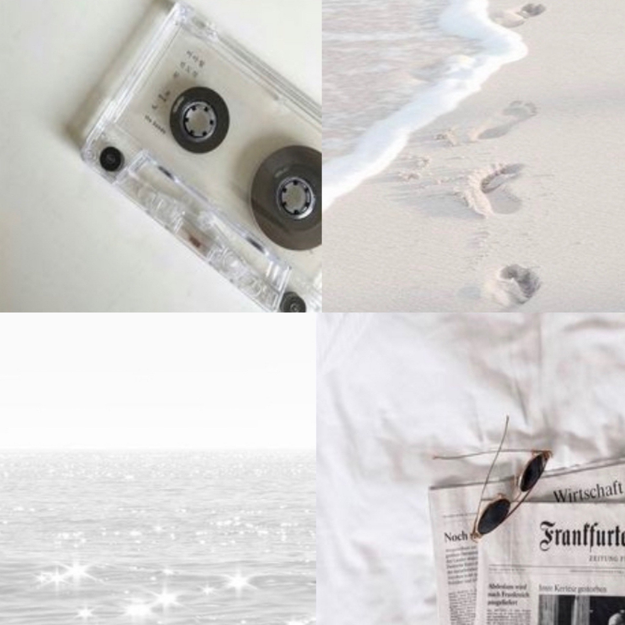 Cream White Aesthetic Wall Collage Kit White Aesthetic | Etsy