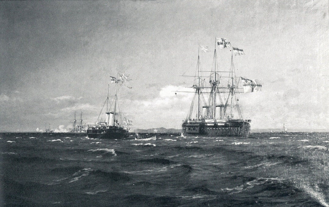 With the Armored Frigate "kaiser" off Copenhagen - Fleet Visit of ...