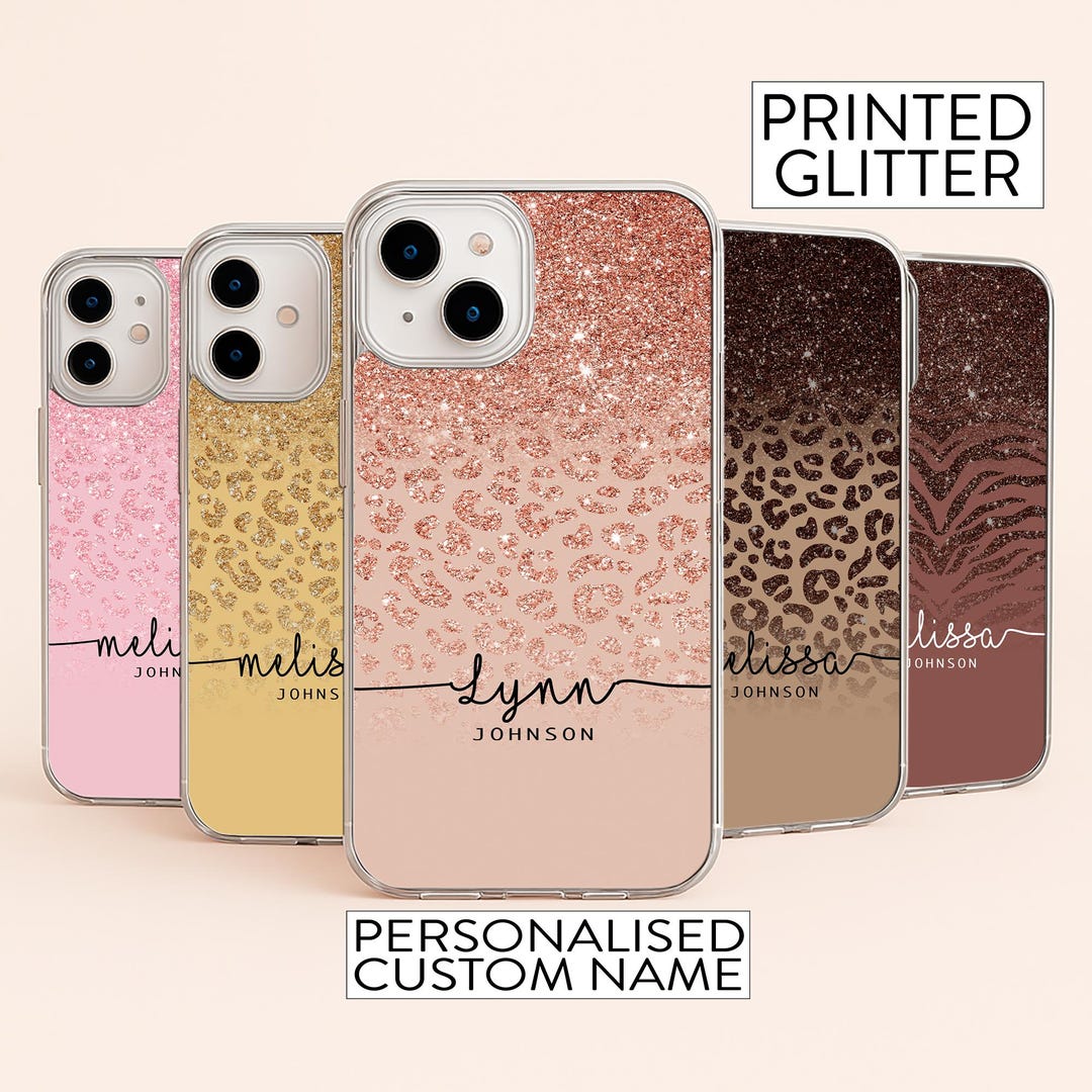 Personalised Gel Grip Phone Case With Name or Initials for Samsung S25 ...