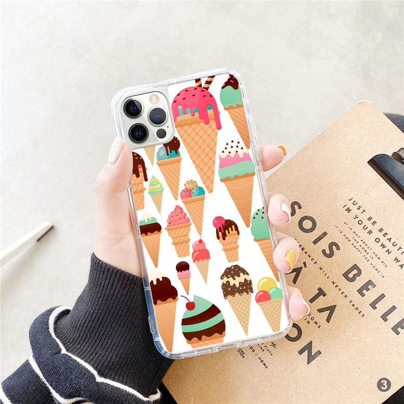 Doughnut Pizza Burger Phone Case Clear Gel Grip Sides and Hard - Etsy UK