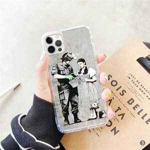 Banksy Phone Case Clear Gel Grip Sides and Hard Back for - Etsy UK