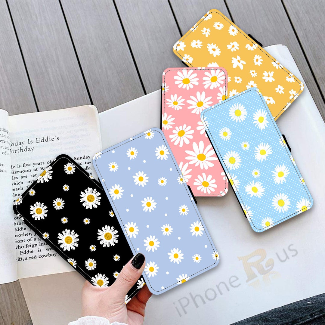 Daisy Flower Phone Case Leather Wallet for Samsung Galaxy S24 S23 FE ...
