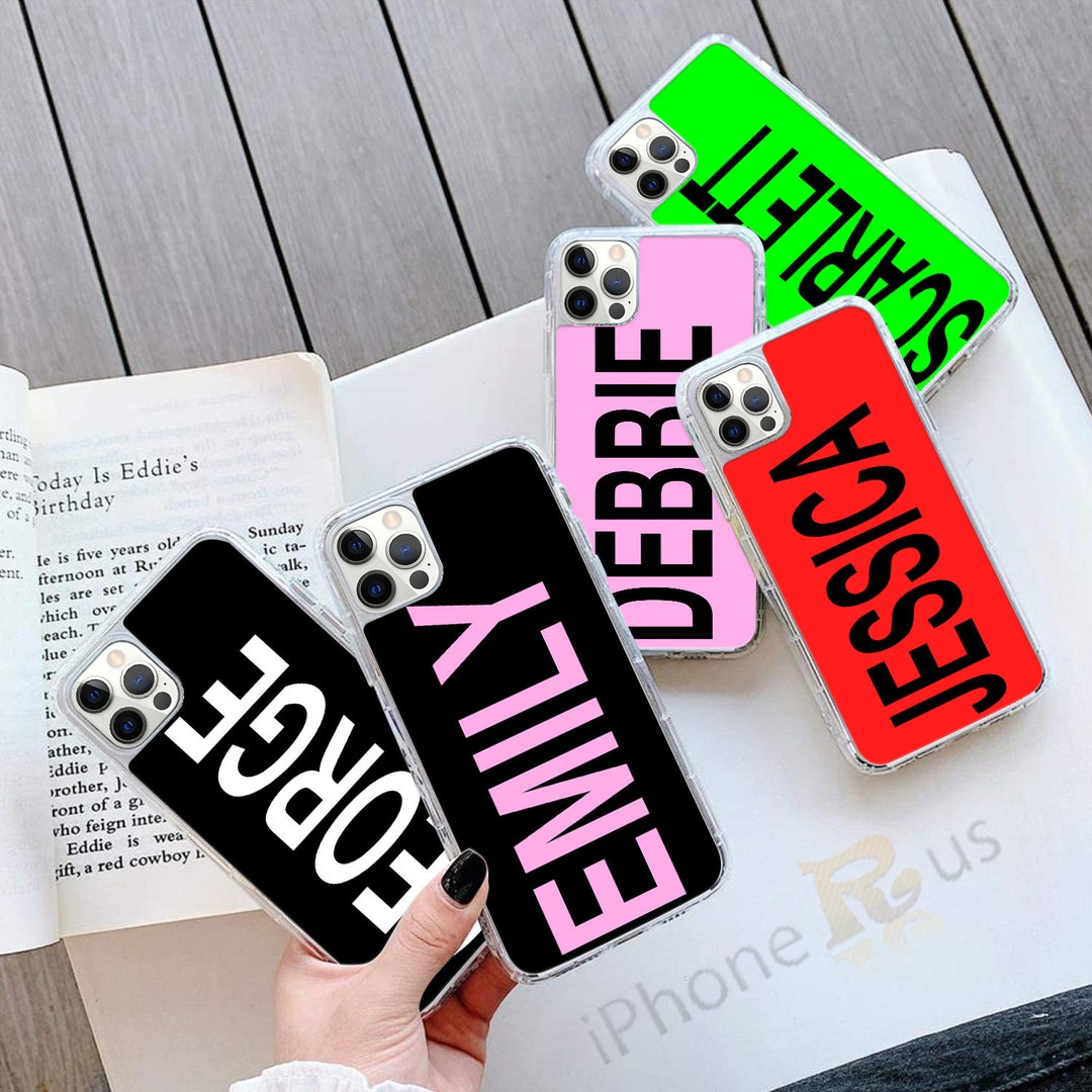 Personalised Any Name Phone Case Clear Gel Grip Sides and Hard - Etsy UK