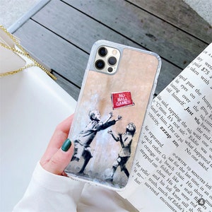 Banksy Phone Case Clear Gel Grip Sides and Hard Back for - Etsy UK