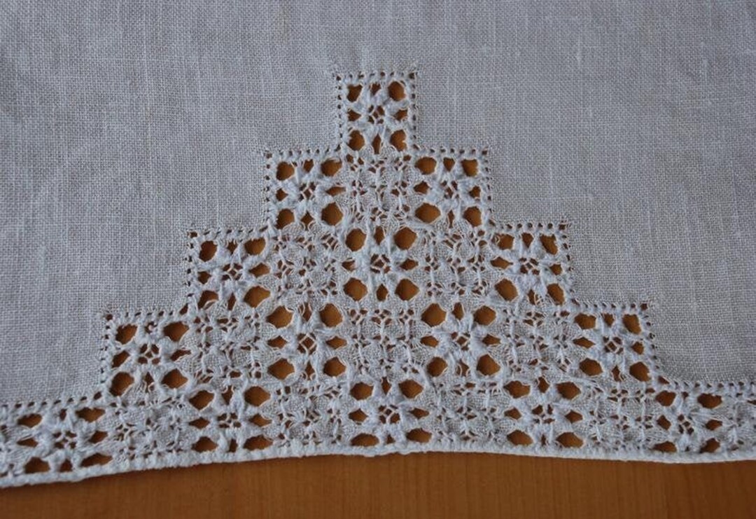 Unique All-white Vintage Scandinavian Doily, Drawn/pulled Thread Work ...