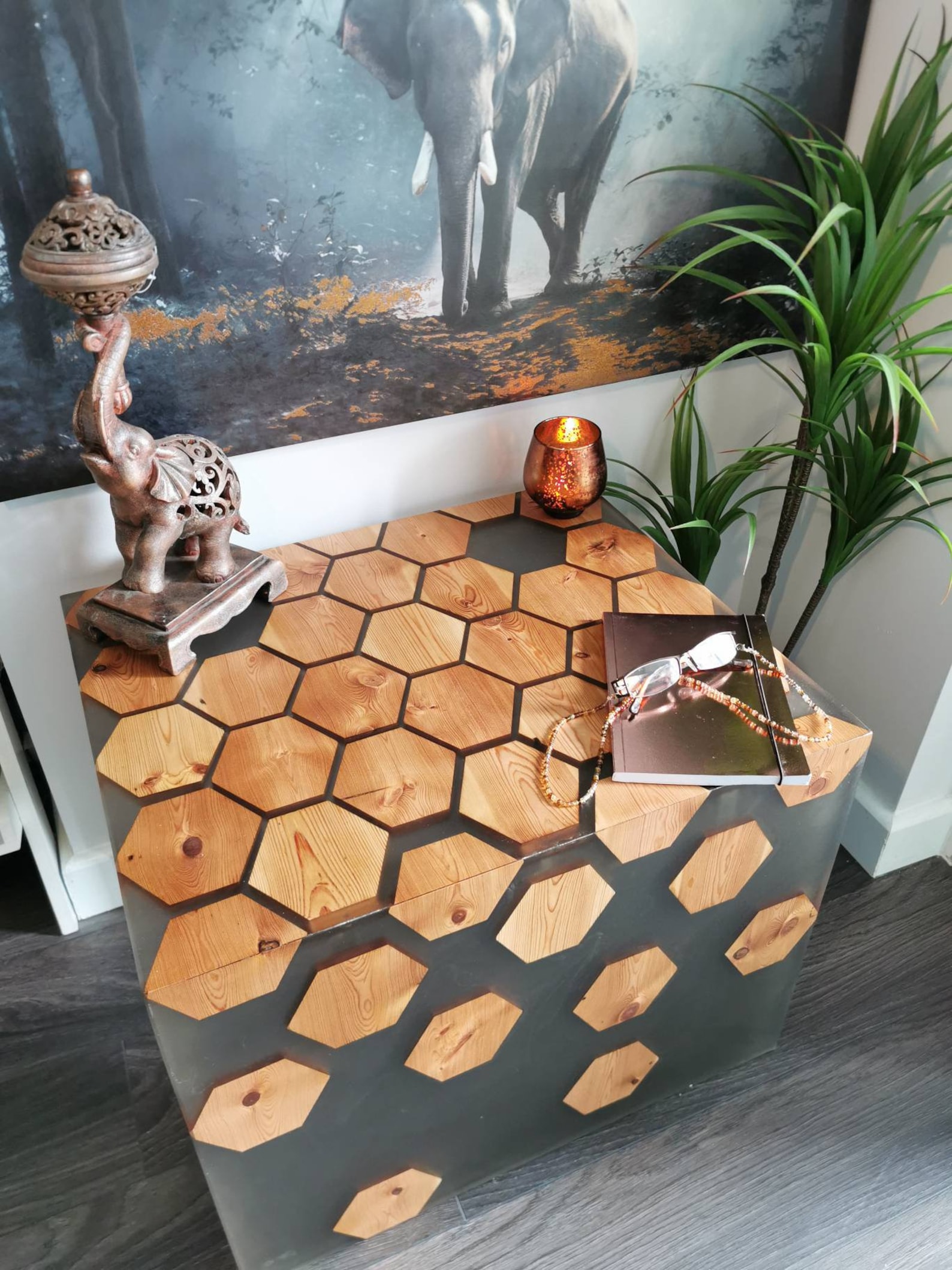 Epoxy Resin Tabl Hexagon Table Honeycomb Beehive Pattern | Etsy