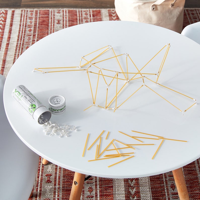 Pastex Spaghetti STEM Building Toy | 3 Sides | 125 Pieces | Stocking ...
