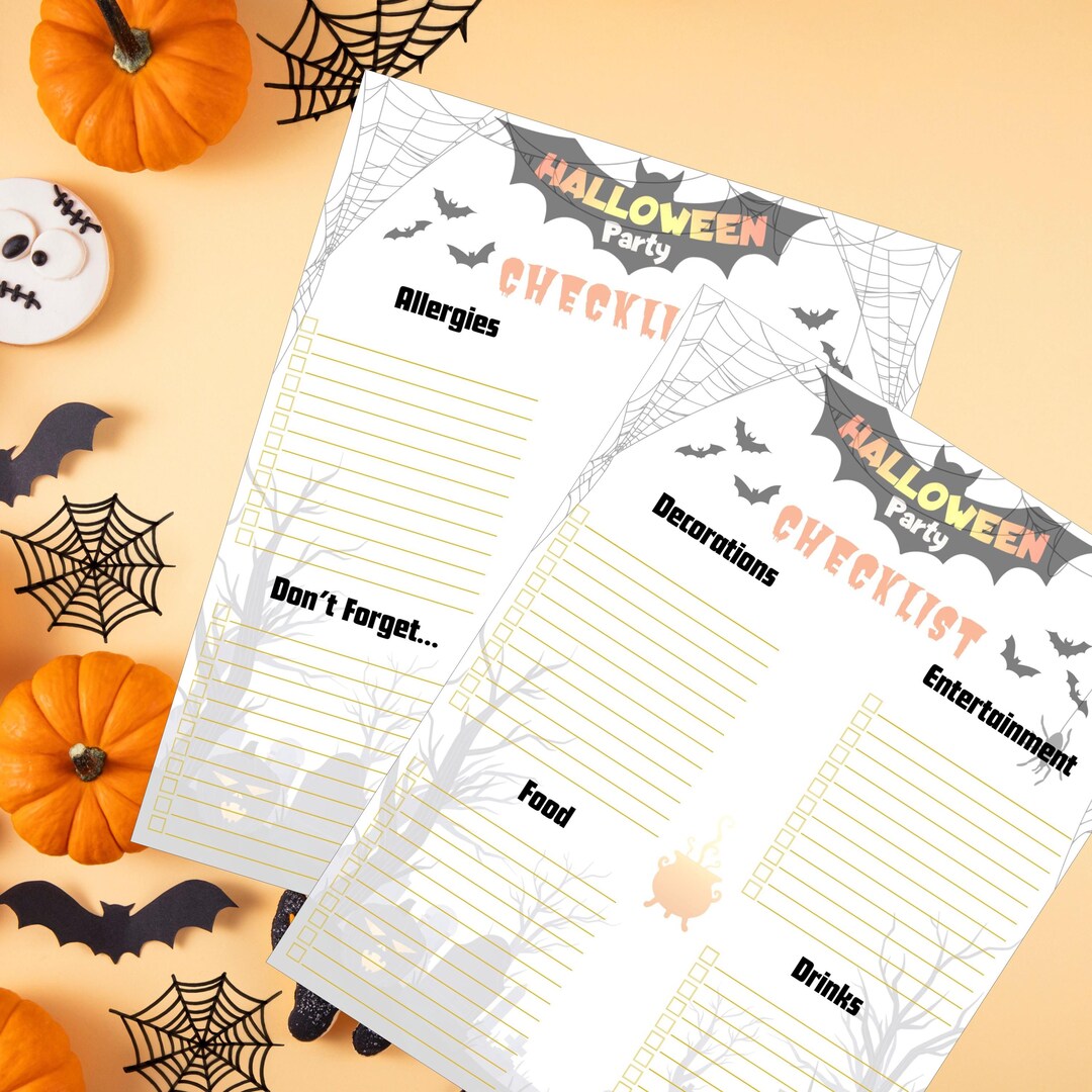 Printable Halloween Party Checklist: Spooky Planner (PDF Download) - Etsy
