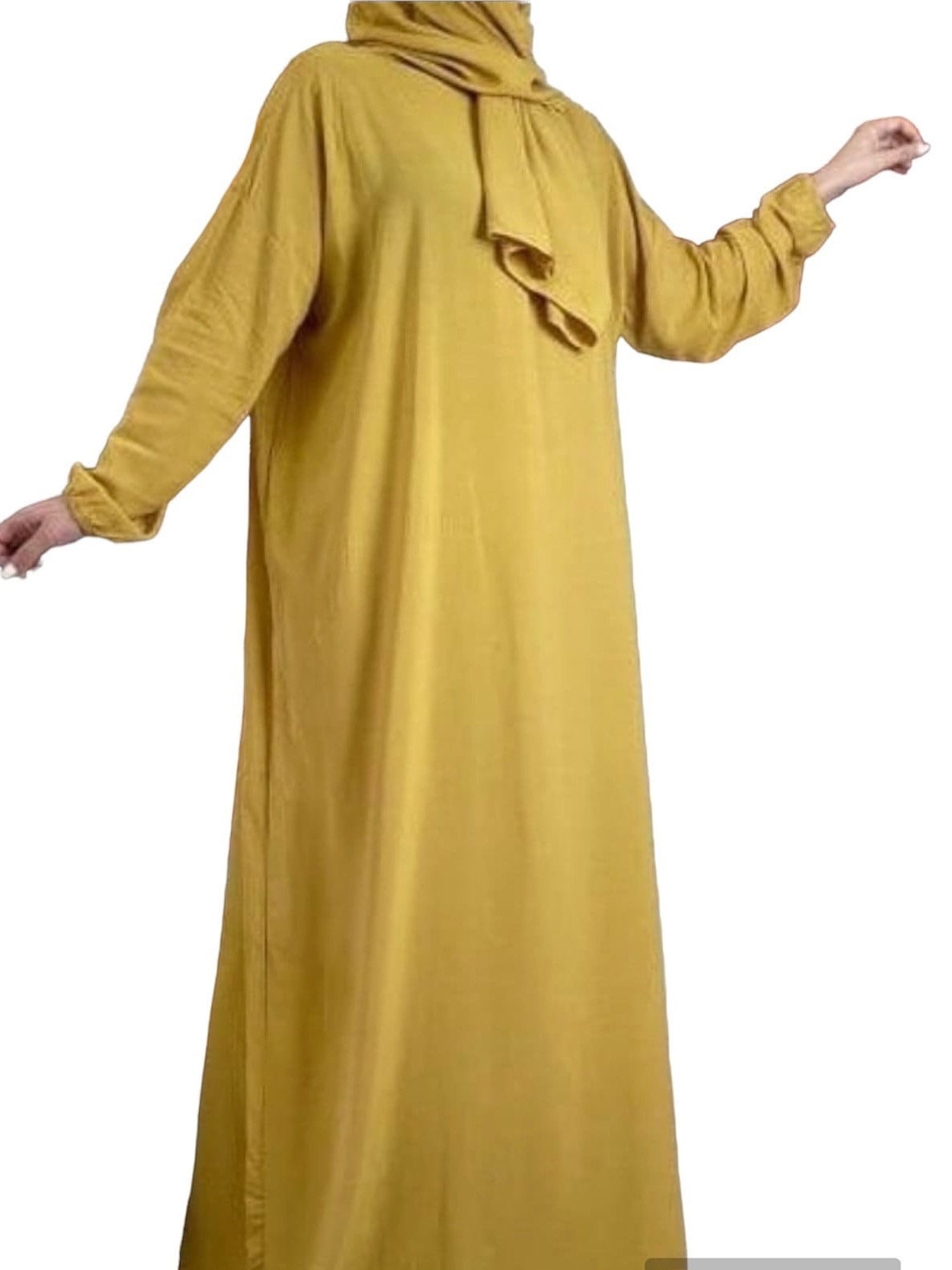 Prayer Dress Muslim Attached Hijab One Size Hooded Salah Undercap ...