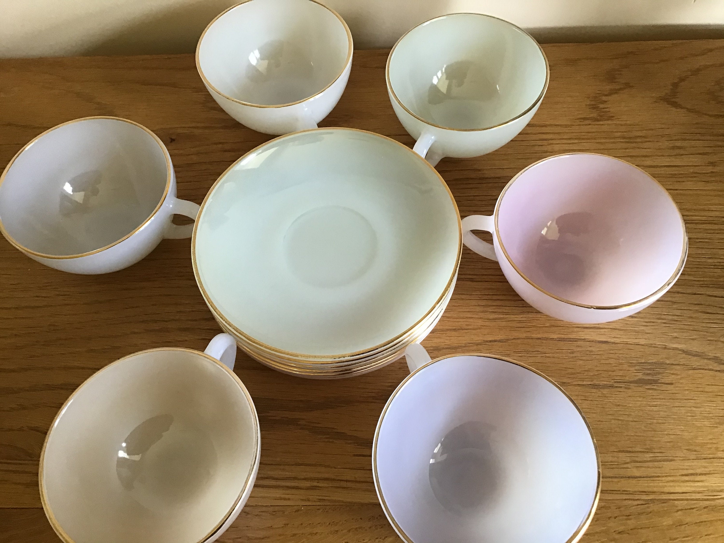 Arcopal Harlequin 6 Cups and Saucers Tea/ Coffee set | Etsy