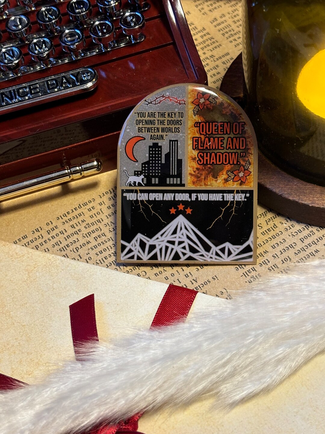 Officially Licensed ACOTAR / Throne of Glass / Crescent City Enamel Pin ...