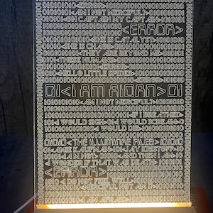 Illuminae Files AIDAN LED Acrylic Light - Etsy