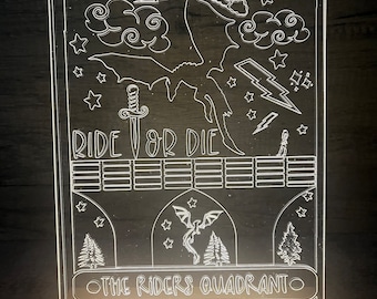 Fourth Wing Inspired LED Acrylic Light / Lamp - Etsy