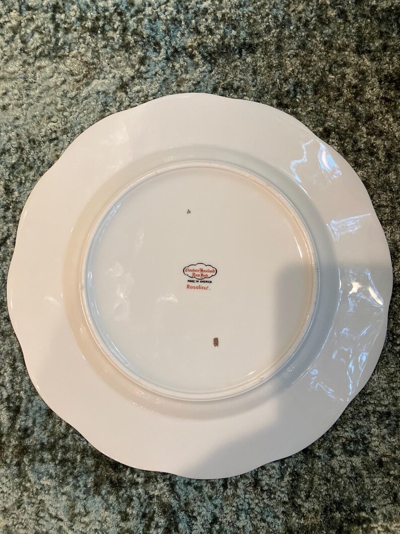 Theodore Haviland Rosalinde Dinner Plates: Scalloped Floral China, Set ...