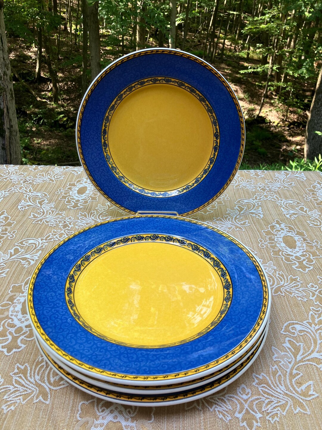 Vintage Furio Laprimula Dinner Plates - Set of 4 - Country French ...