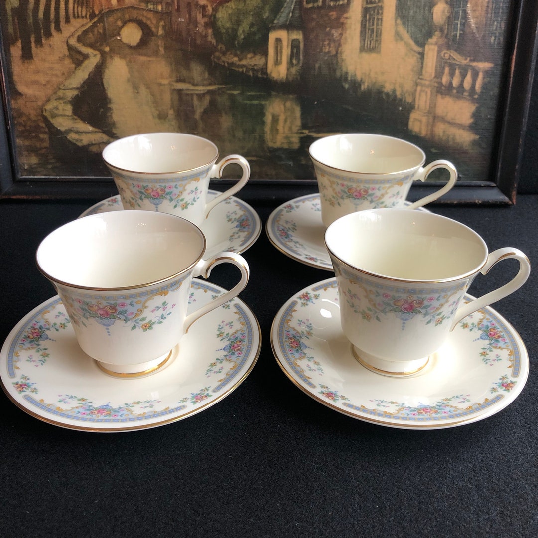 Royal Doulton Juliet Pattern Footed Cup Saucer Sets of 4, Romance ...