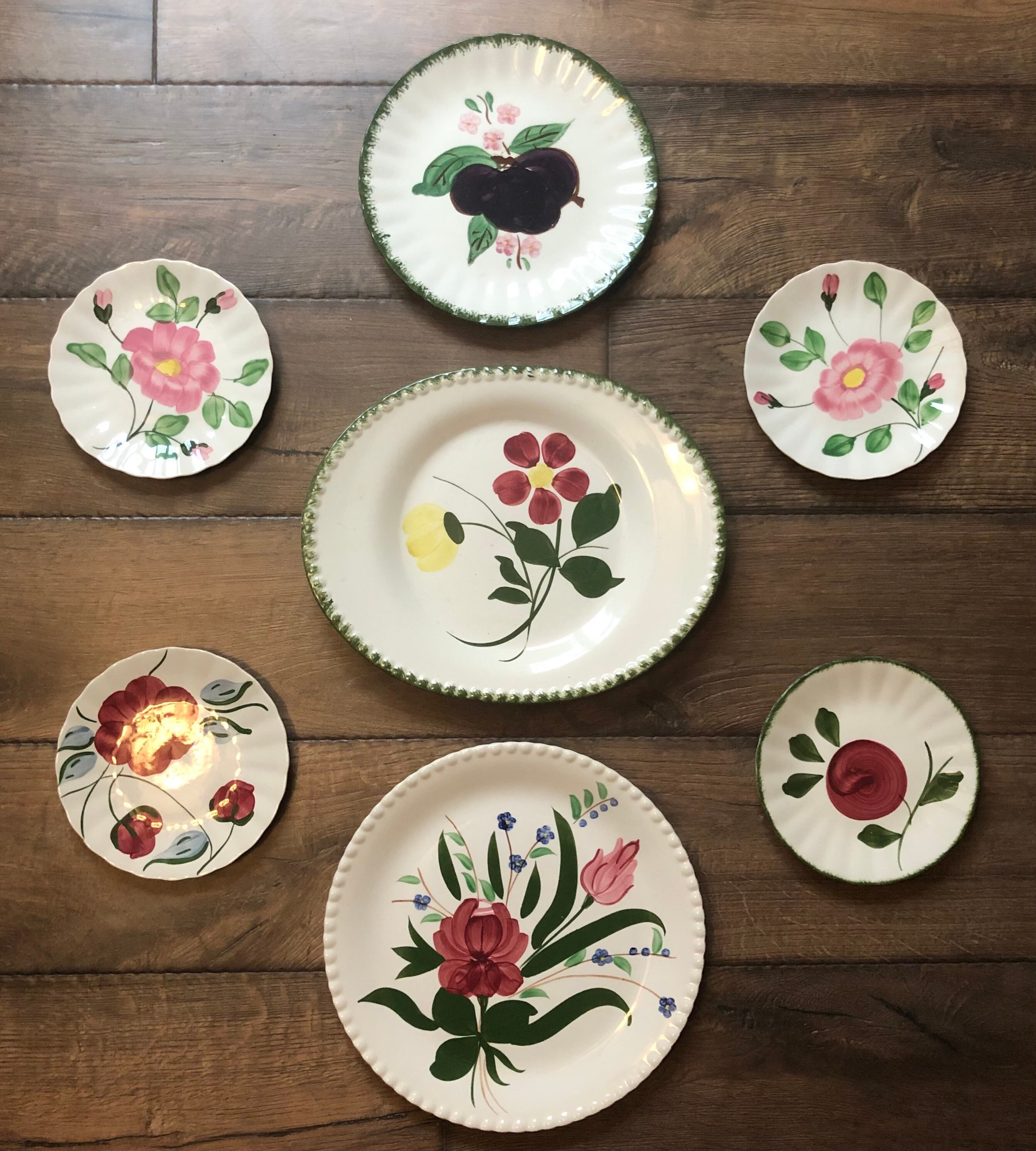 Blue Ridge Southern Potteries Plate Collection Vintage - Etsy