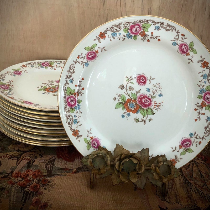 Floral China Plates - Etsy
