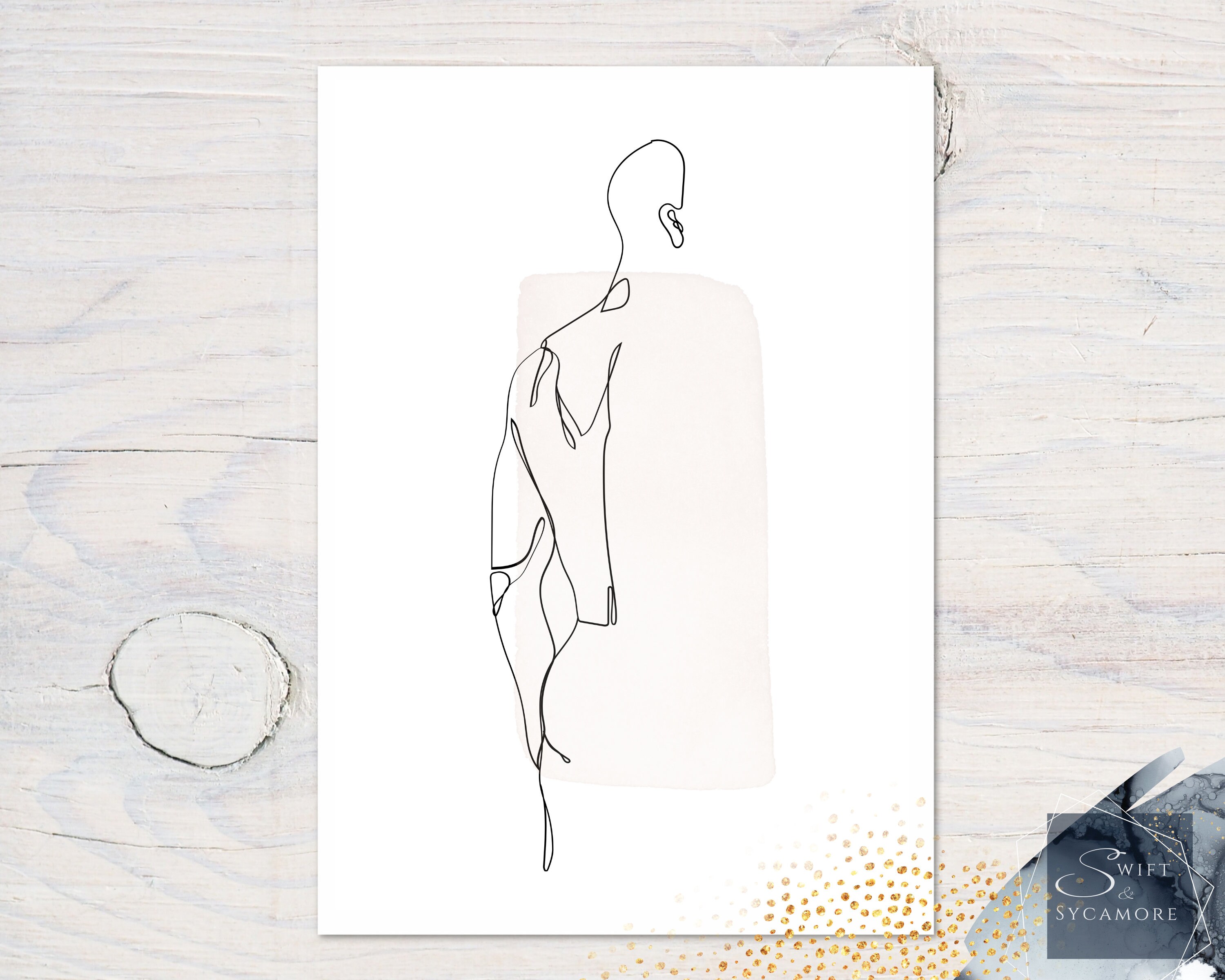 Male Silhouette Abstract Line Art One Line Art Minimalist - Etsy