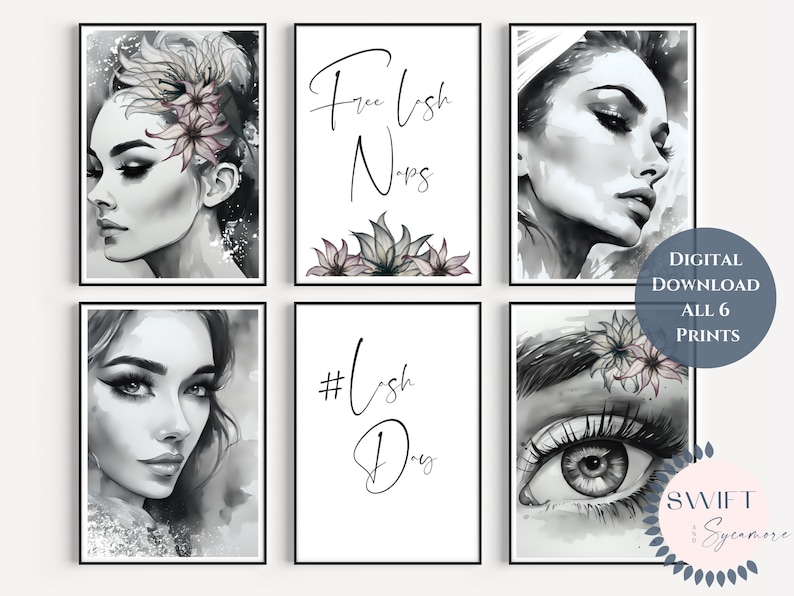 Lash Tech Art Print Room Decor, Printable Beauty Salon Gifts, Beauty ...