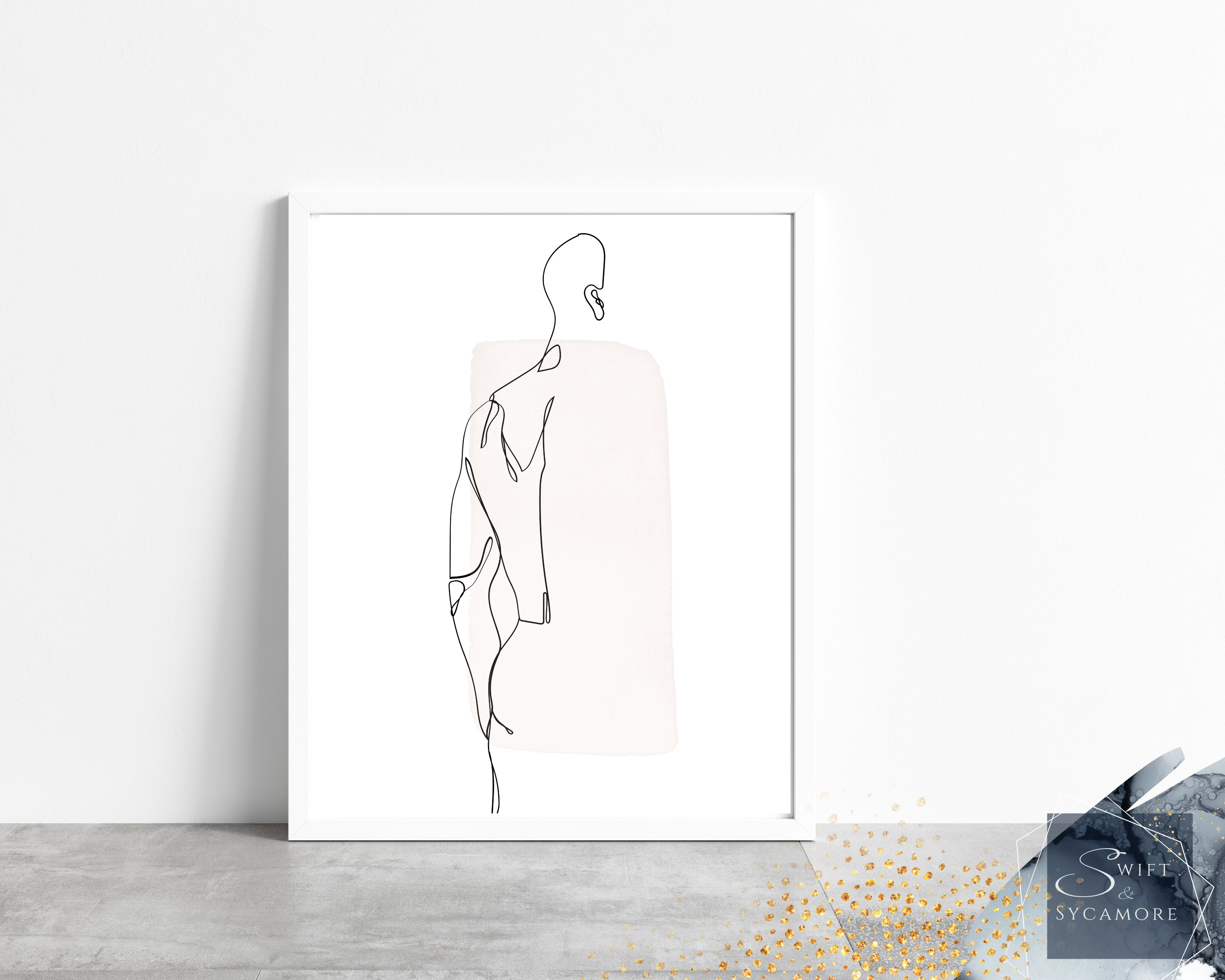 Male Silhouette Abstract Line Art One Line Art Minimalist - Etsy