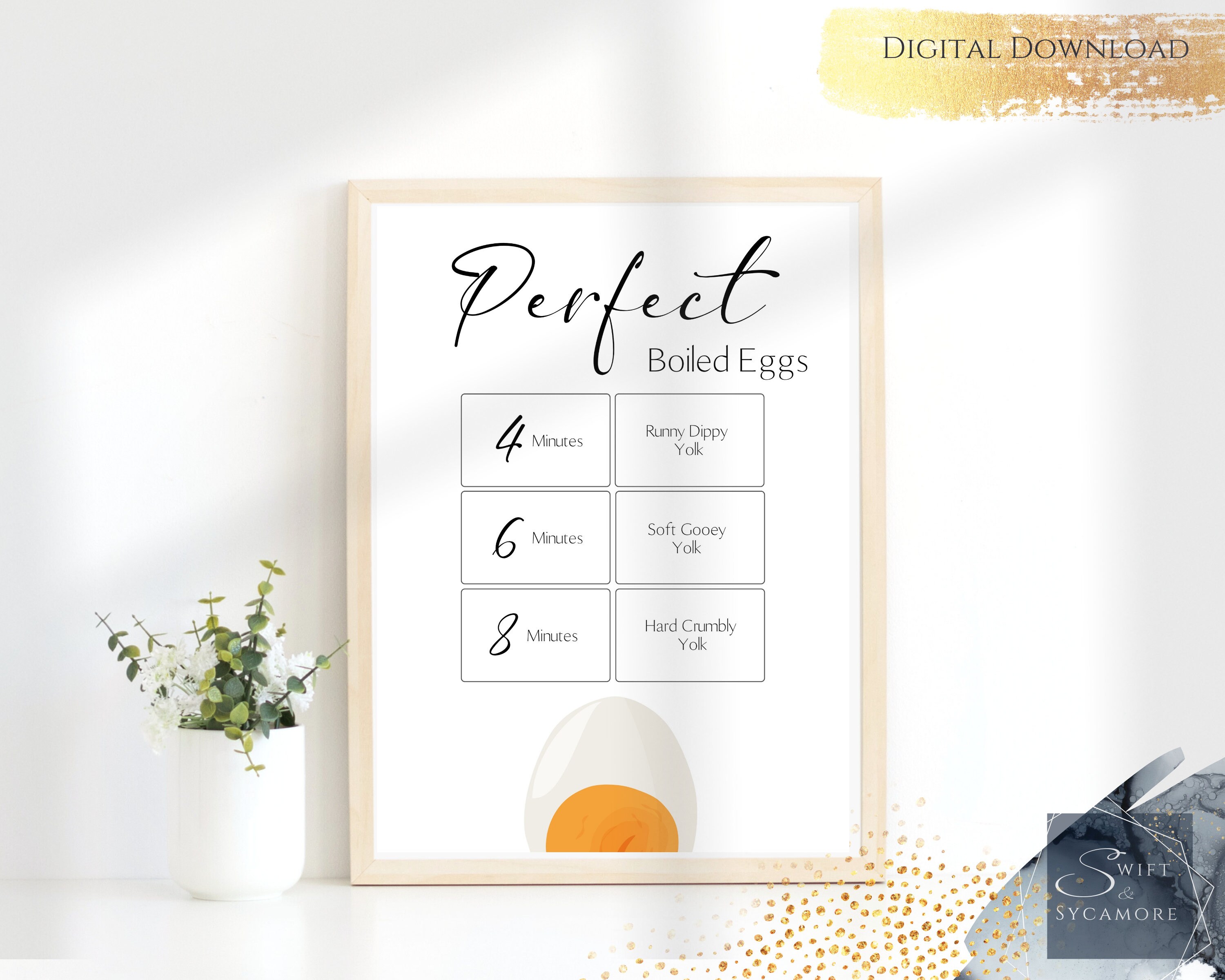 Boiled Egg, Printable Artwork, Kitchen Art Print, Downloadable Print ...