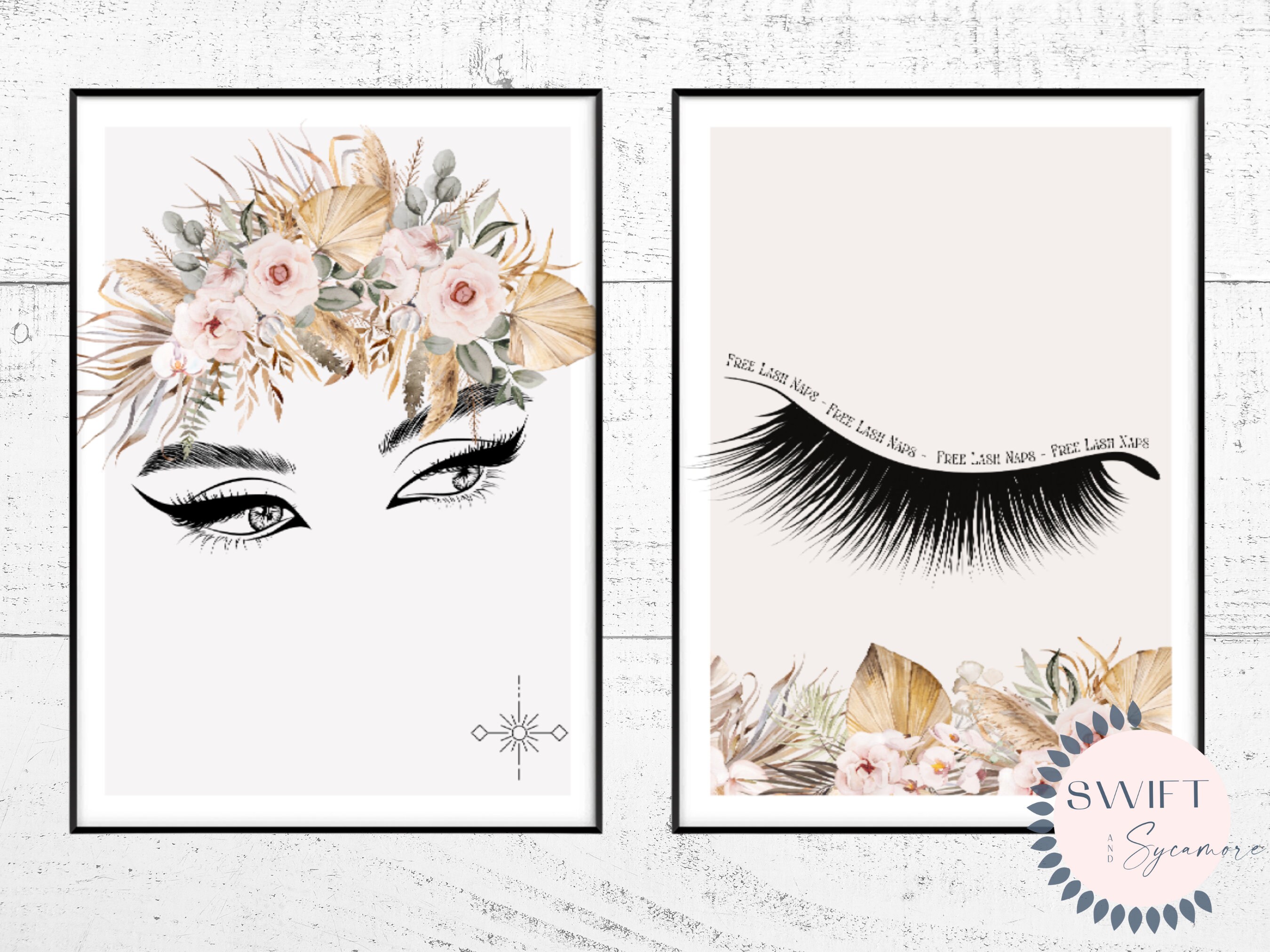 Boho Salon Decor, Lash Techs Gift, Printable Wall Art Neutral ...