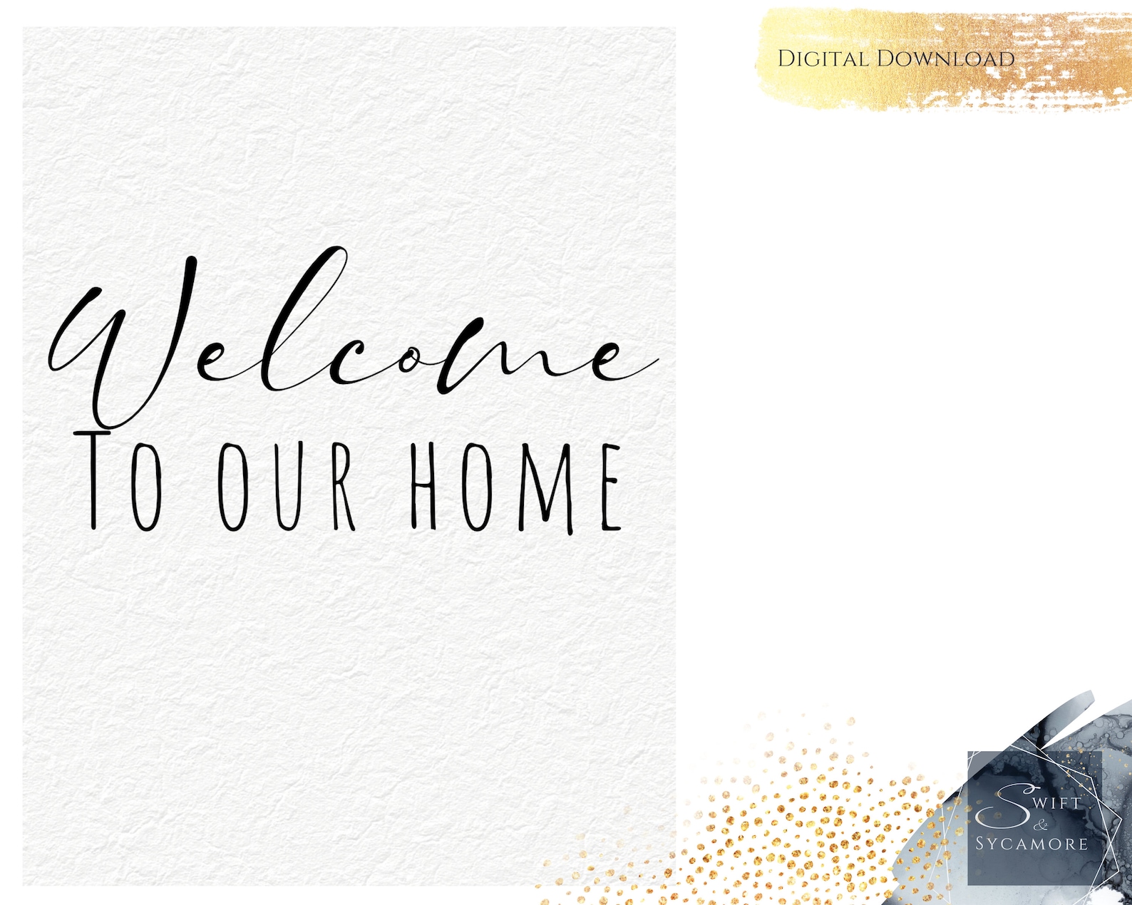 Welcome to Our Home, Printable Artwork, Downloadable Prints, Text Print ...