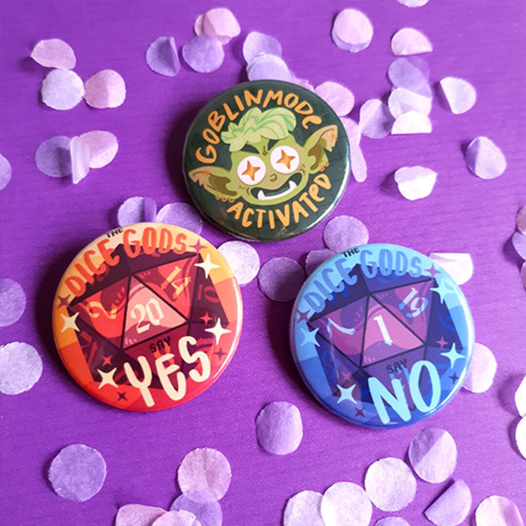 Gods & Goblins | Badges - Etsy