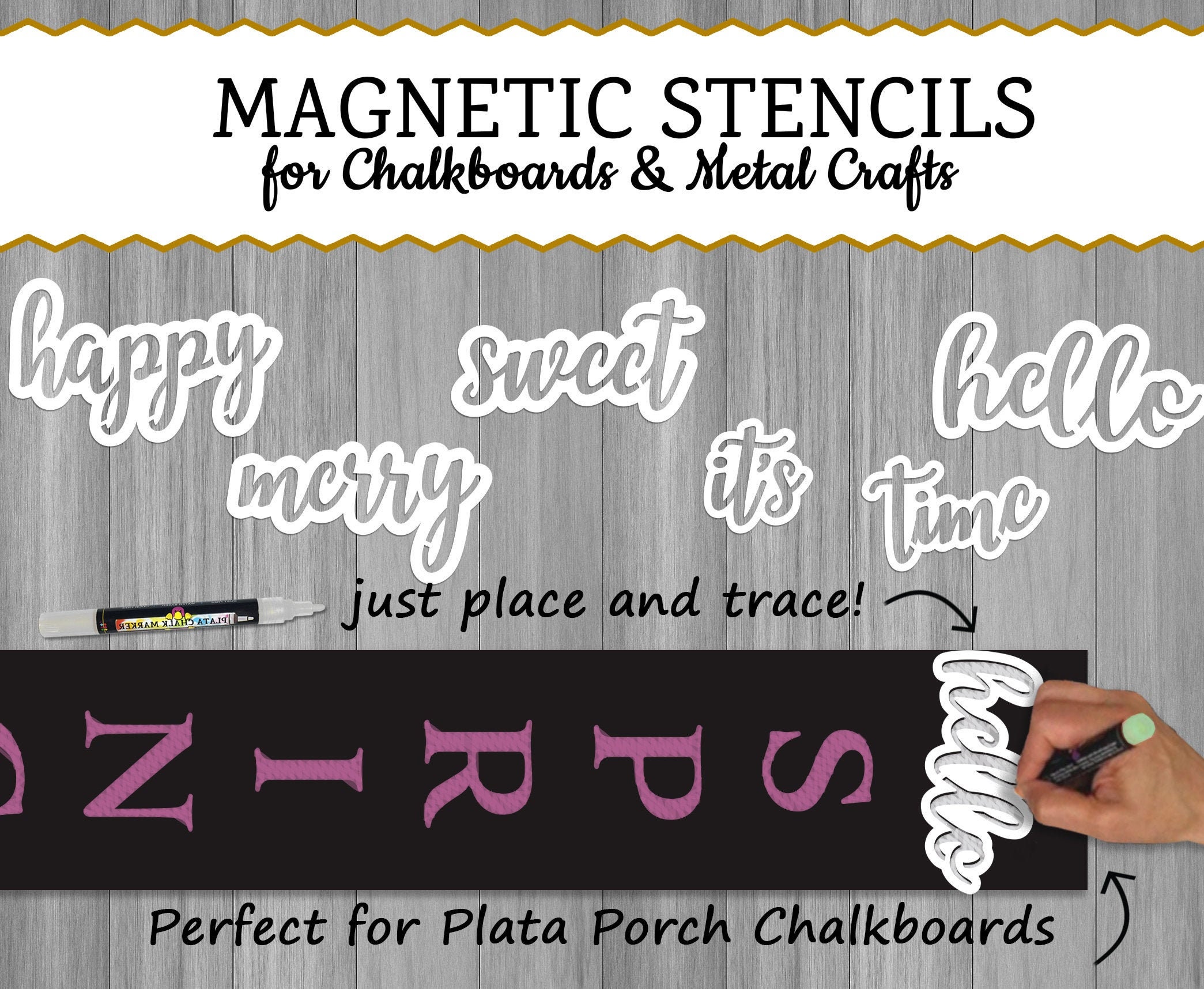 Chalkboard Stencils, Calligraphy Stencils, Stencils for Painting, DIY ...