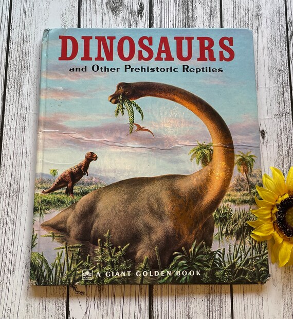 Vintage 1960 Giant Golden Book of Dinosaurs Children's - Etsy