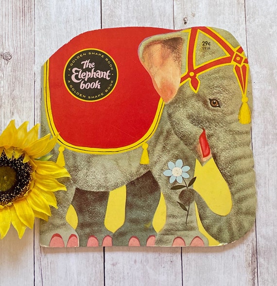 Vintage The Elephant Book Golden Shape Book Childrens Book | Etsy