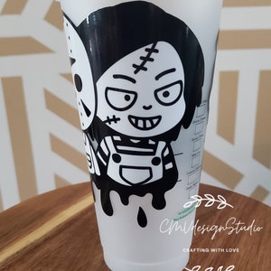 Starbucks Cold Cup, Horror Gang Cold Cup, Horror Characters, Horror ...