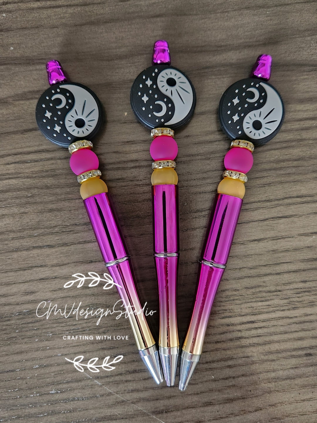 Beaded Pen, Peace Pen, Yin and Yang, Stylish Beaded Pen, Silicone ...