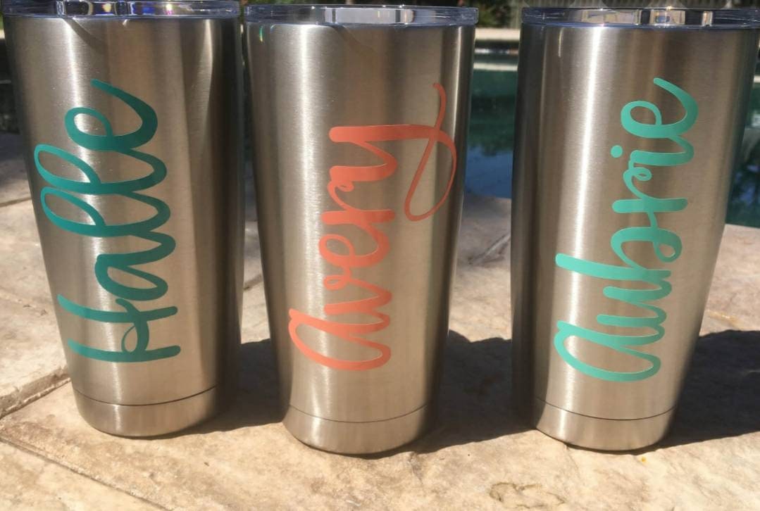 Custom Name Decal Sticker Vinyl Decal Customizable Cup | Etsy
