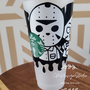 Starbucks Cold Cup, Horror Gang Cold Cup, Horror Characters, Horror ...