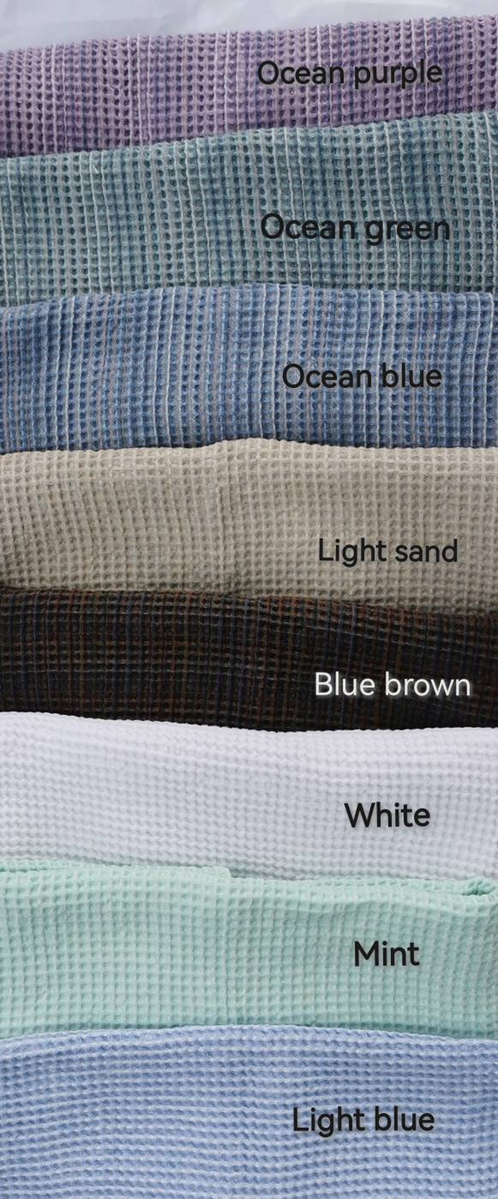 Ocean Blue Linen Ponchos Set Family Super Soft Wafel Linen - Etsy