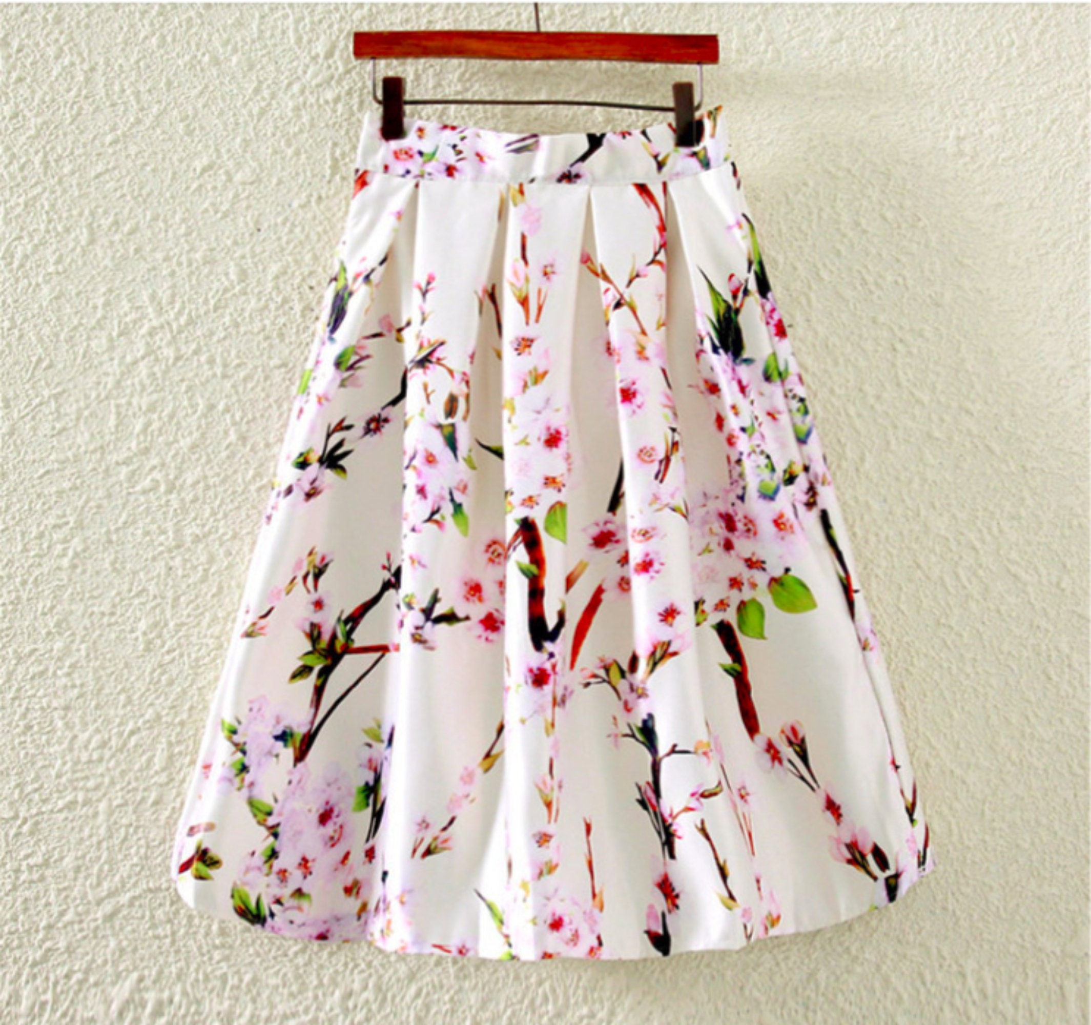 High Waist Unique Women's Skirt 4 Colours Printed Floral / Vintage ...