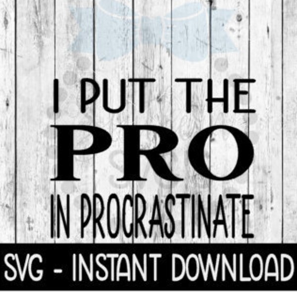Procrastinate Svg - Etsy