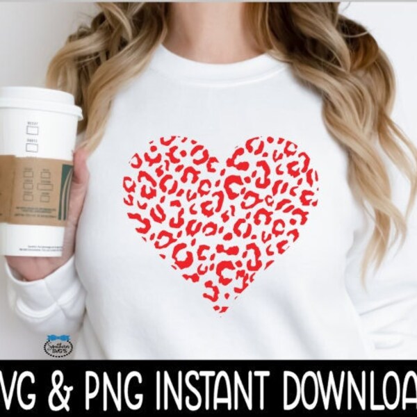 Leopard Heart Svg - Etsy