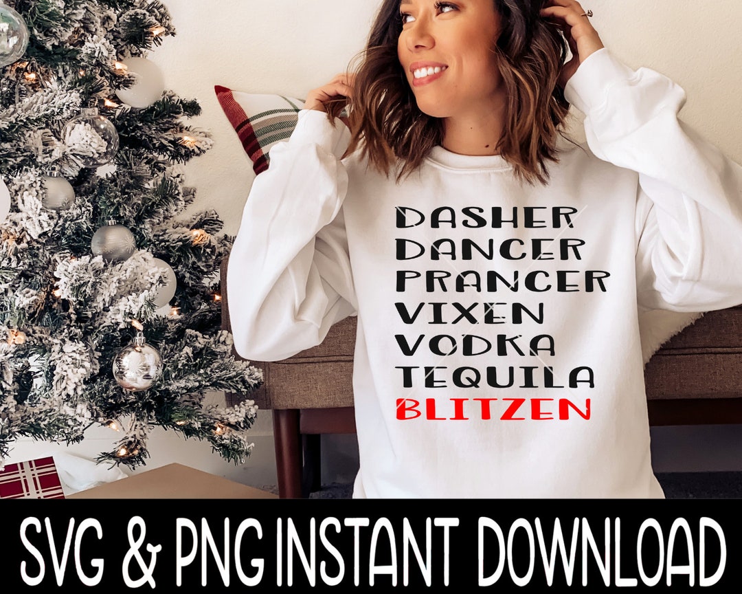Christmas SVG, Reindeer Names Alcohol SVG Files, Christmas Tree SVG ...