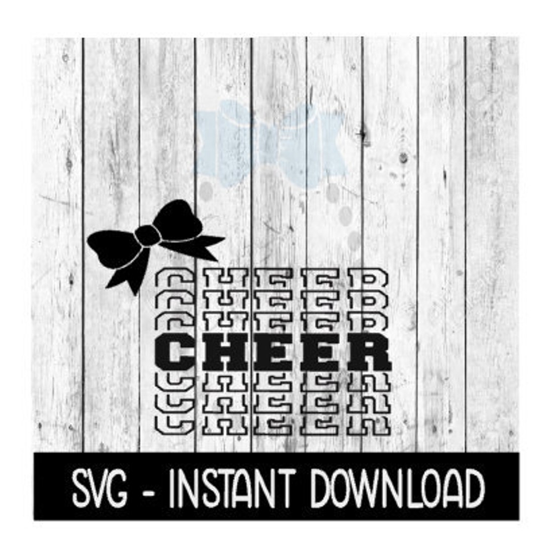 Cheer With Cheer Bow Cheerleading SVG, SVG Files Instant Download ...