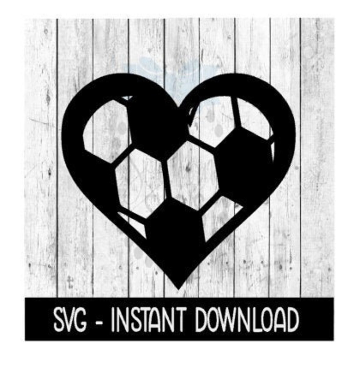 Soccer Ball in Heart SVG Soccer Heart SVG Files Instant | Etsy