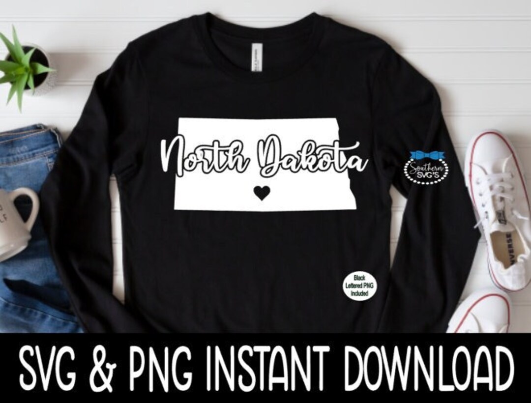 North Dakota State SVG, North Dakota PNG, Instant Download, Cricut Cut ...