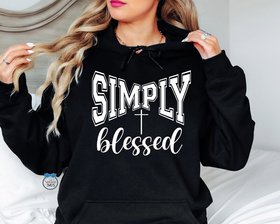 Simply Blessed SVG, Simply Blessed PNG, Dtf Digital Png, Black Png ...