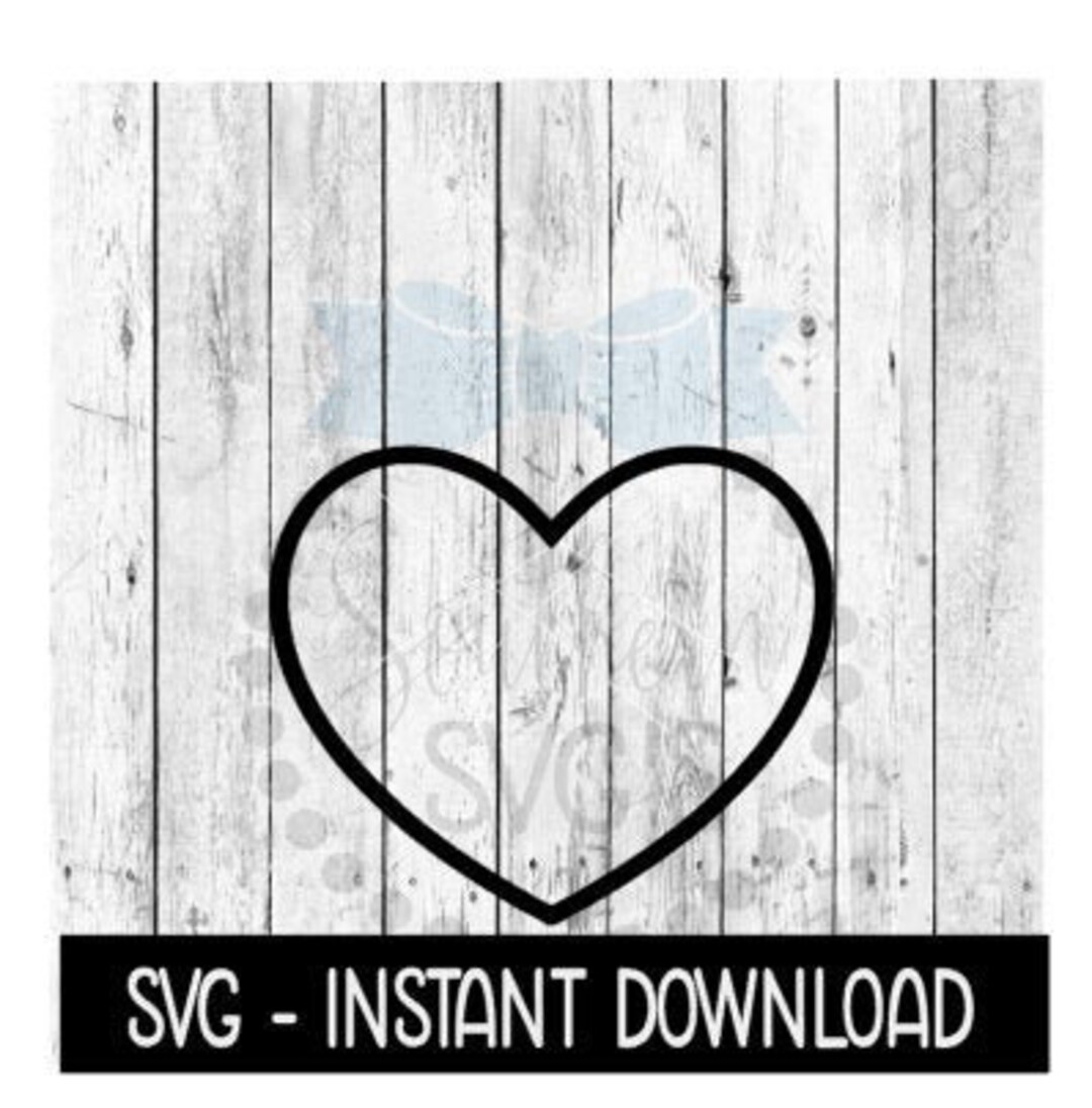 Open Heart Frame SVG, SVG Files, Instant Download, Cricut Cut Files ...
