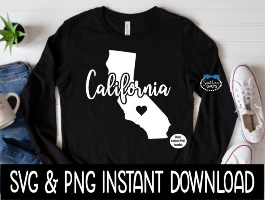 California State SVG, California PNG, Instant Download, Cricut Cut ...
