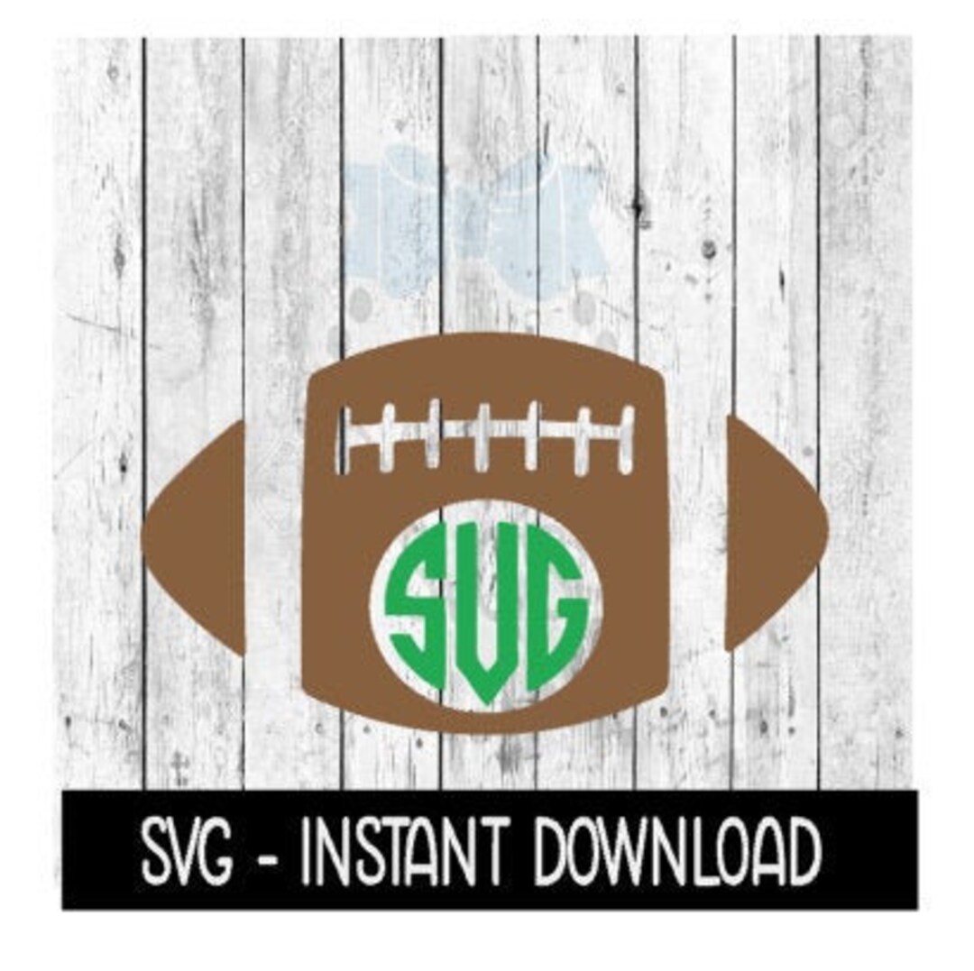 Football Monogram Frame SVG, Football SVG Files, Instant Download ...