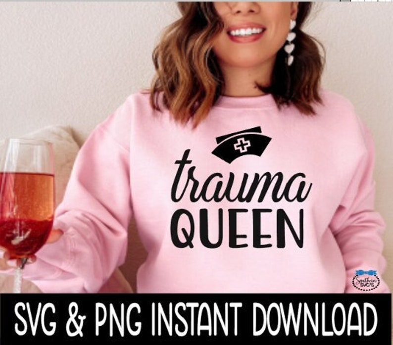 Trauma Queen SVG Nurse Cap SVG Files Instant Download - Etsy