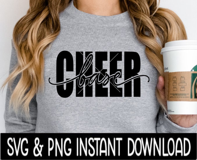 Cheer Base SVG Cheerleader Base PNG Tote Bag Svg Cheer - Etsy